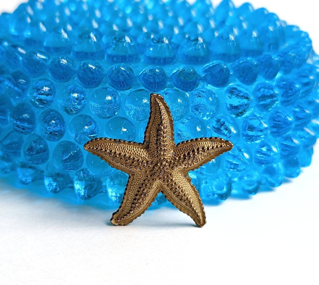 Small Vintage Starfish Brooch Maison Scotch Soda Aged Gold Tone Patina ...