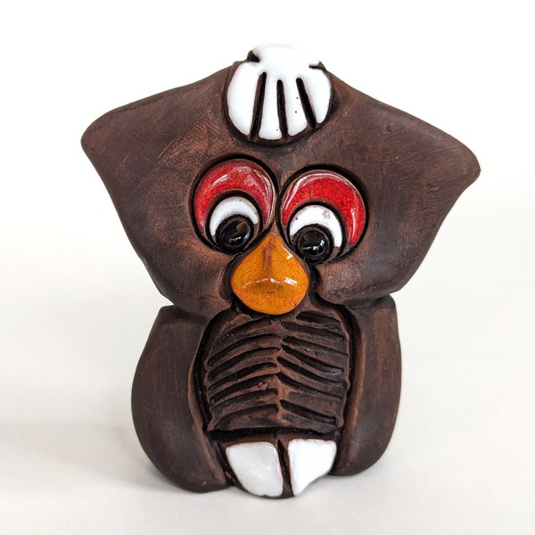 Handmade Pottery Owl Figurine - Etsy