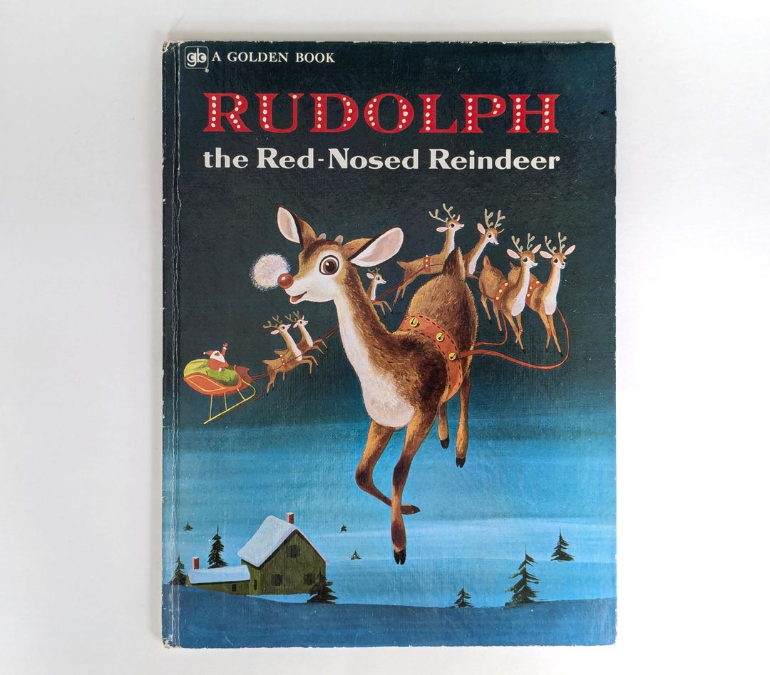 Vintage 1974 A Golden Book "rudolph the Red-nosed Reindeer" Hardcover ...
