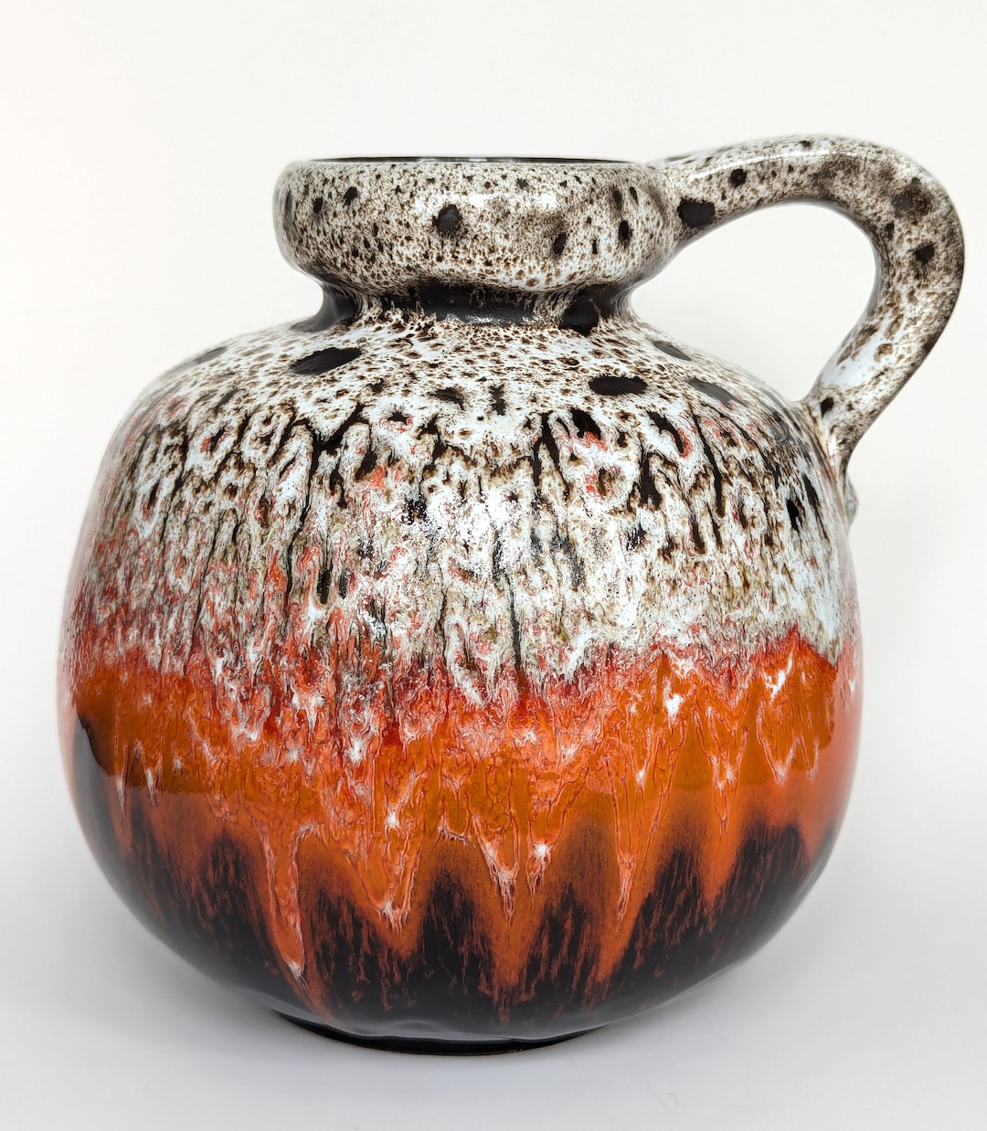 Mid Century Vtg. "blue Mountain Pottery" Apollo Series Lava Drip Glaze ...