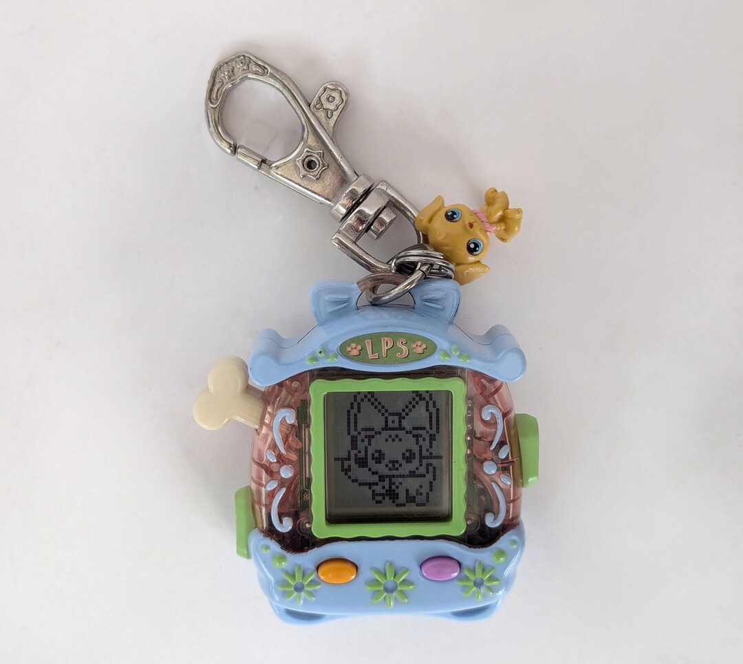 Vintage "littlest Pet Shop" Retriever Dog Digital Pet Keychain Handheld ...