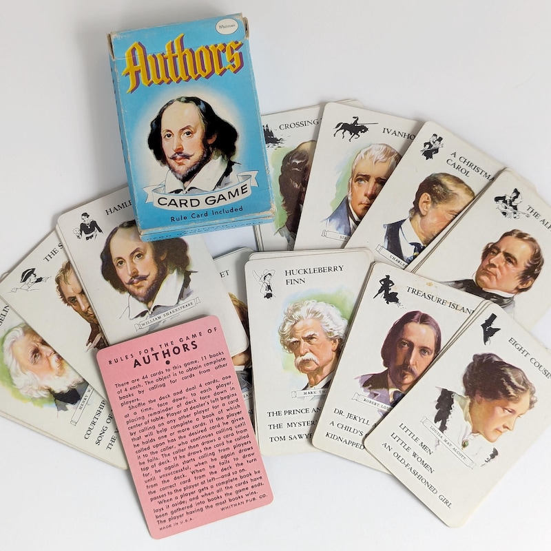 Authors Card Game - Etsy