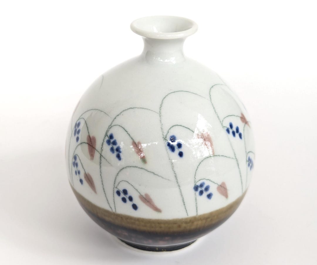 1984 Vintage JOSEPH PANACCI Floral Design Studio Pottery Bud Vase- Blue ...