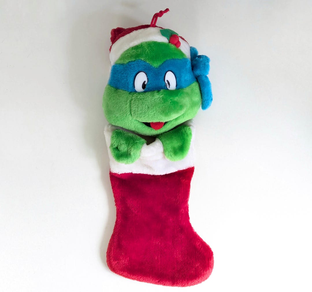 1990s Vintage Teenage Mutant Ninja Turtles Plush Christmas Stocking ...