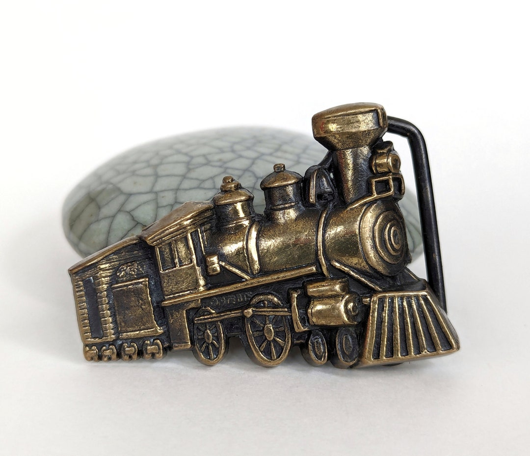 1978 Vintage BTS Solid Brass Train Belt Buckle Made in USA Railfan ...