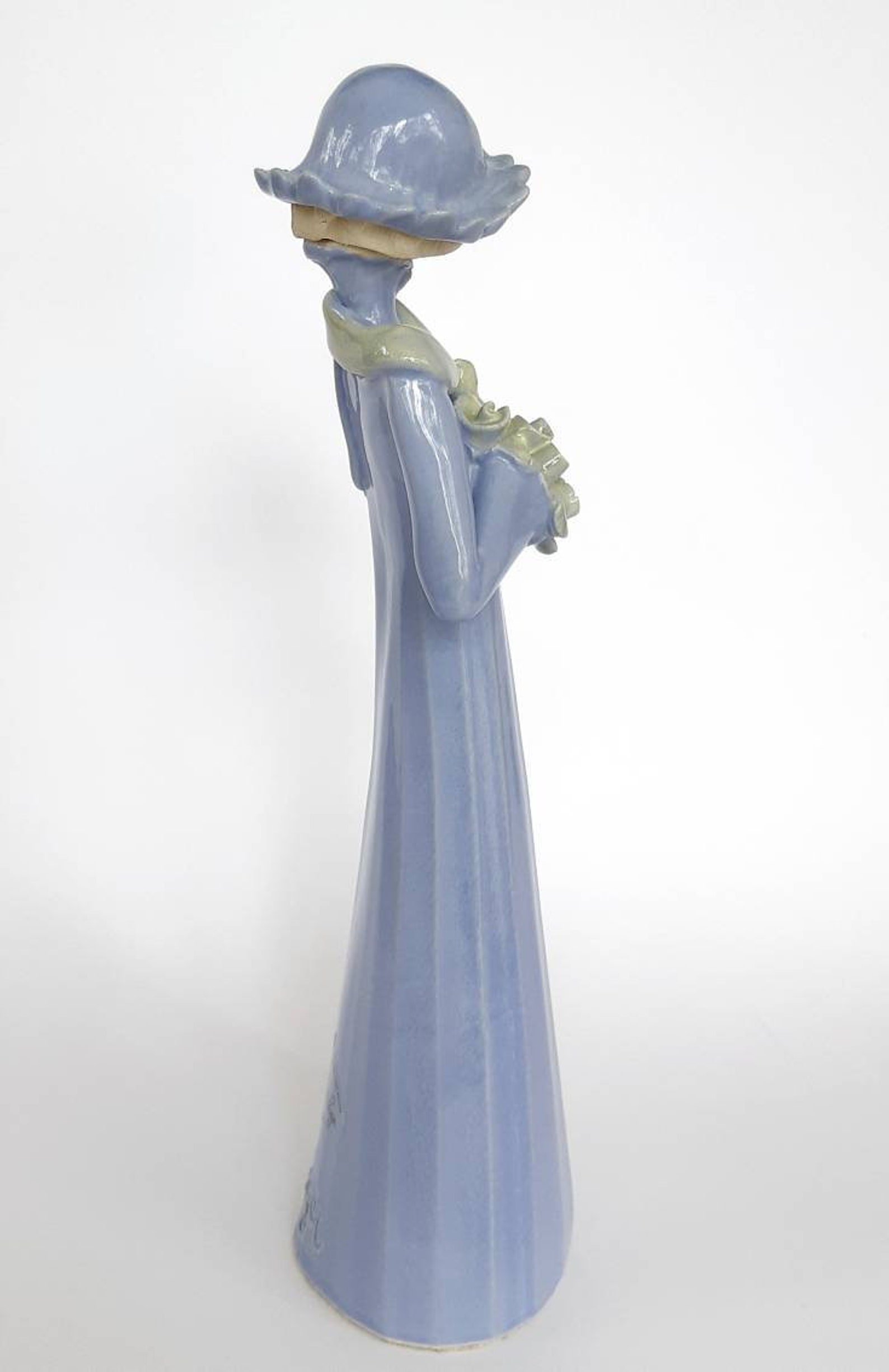 Vintage LOUISE AUGER Lady in Bonnet W/ Flowers Handmade - Etsy