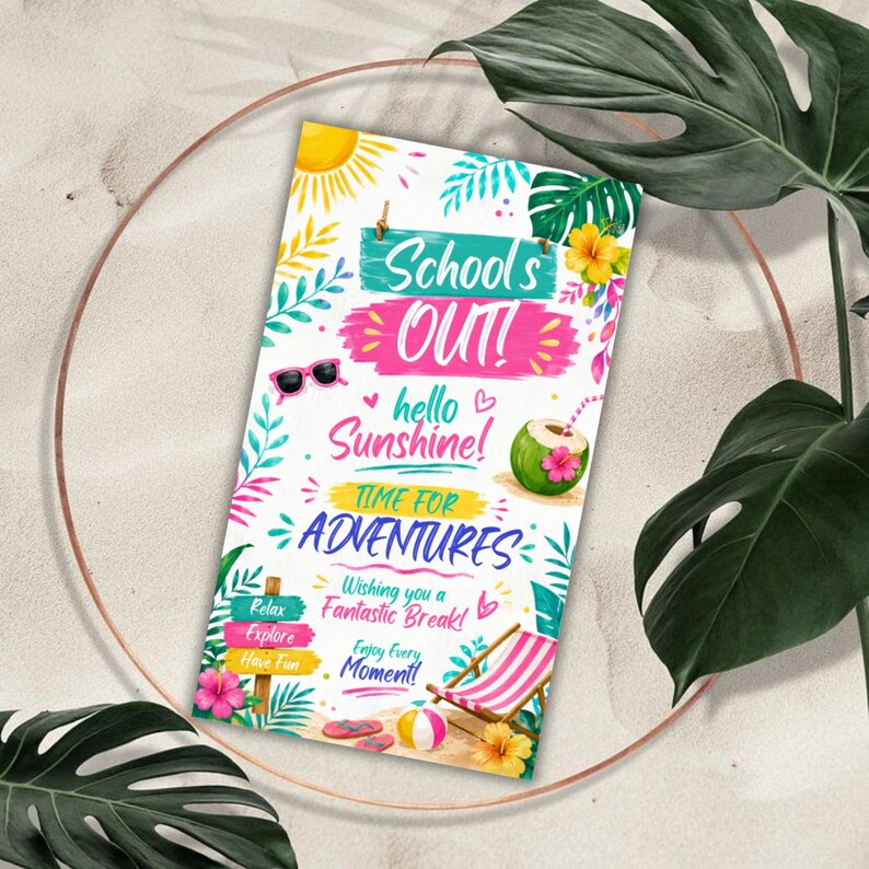 Editable Teacher Appreciation Gift Tag, Summer Vacation Printable ...
