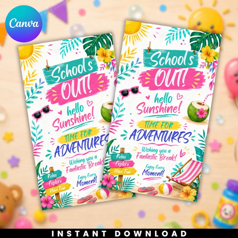 Editable Teacher Appreciation Gift Tag, Summer Vacation Printable ...