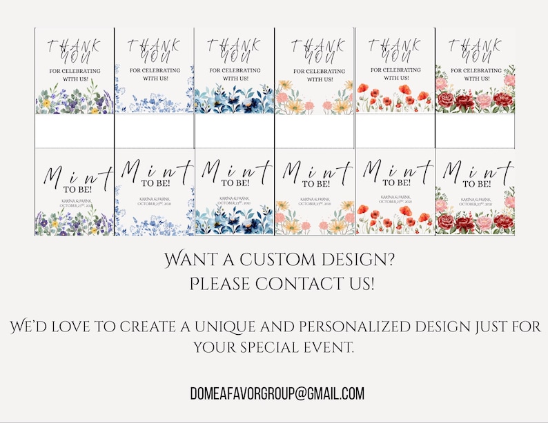 Personalized Mint to Be Wedding Favors – Custom Labels & Candy Included ...