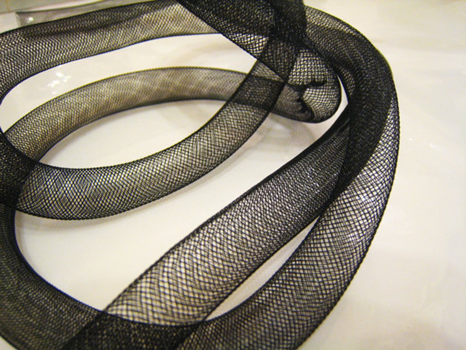 1 Yards of Black Horsehair ( Cringe ) Tube Crinoline for Hair ...