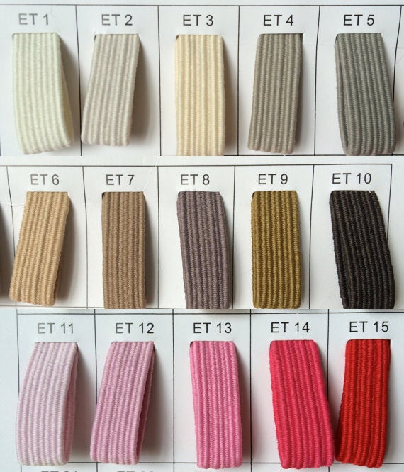 Sample Color Chart 8mm Flat Fold Over Elastic Stretch Drawcord Rope ...
