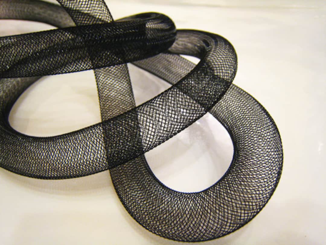 1 Yards of Black Horsehair ( Cringe ) Tube Crinoline for Hair ...