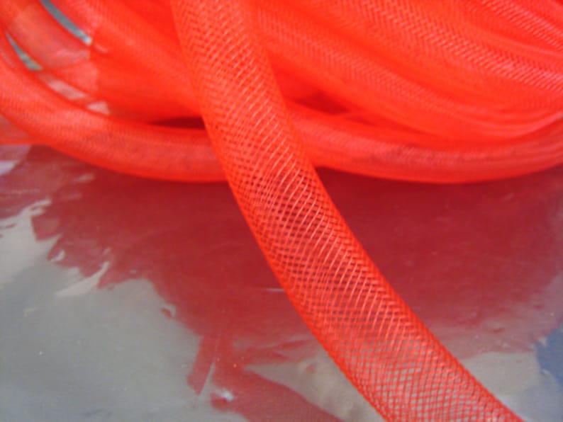 1 Yards of Red Horsehair ( Cringe ) Tube Crinoline for Hair Accessories ...