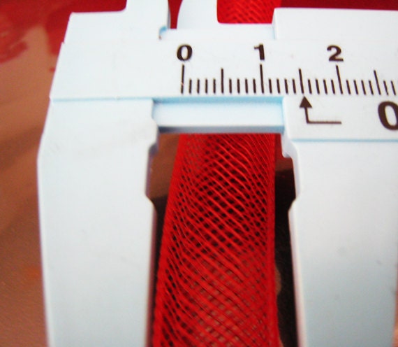 1 Yards of Red Horsehair ( Cringe ) Tube Crinoline for Hair Accessories ...