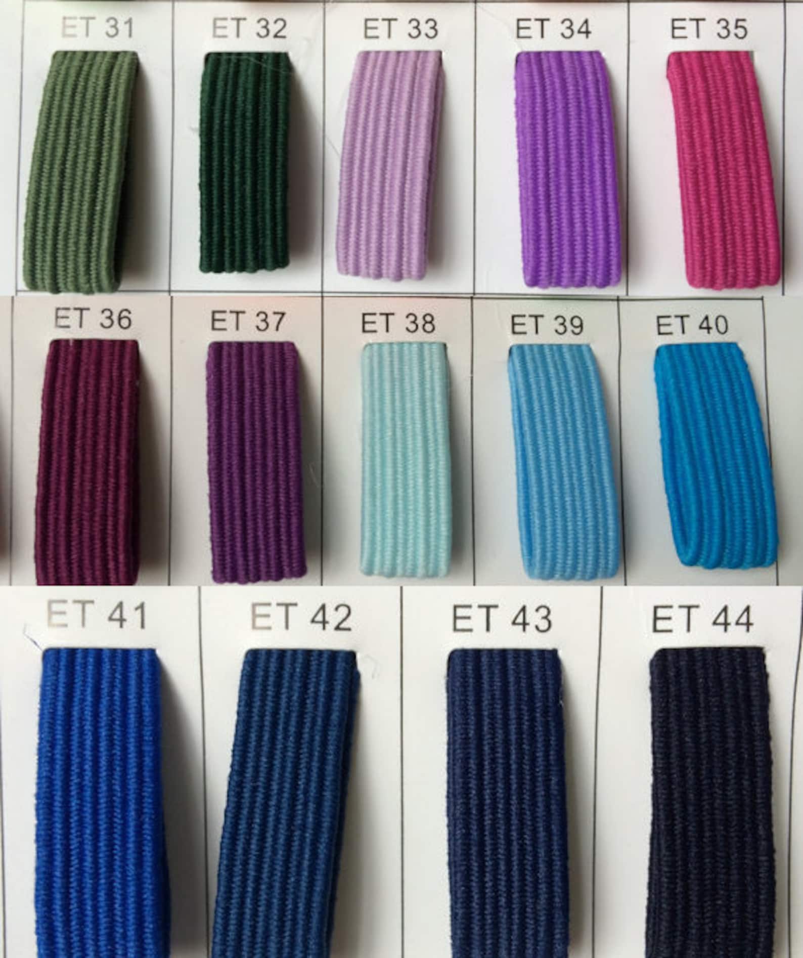 Sample Color Chart 8mm Flat Fold Over Elastic Stretch Drawcord Rope ...