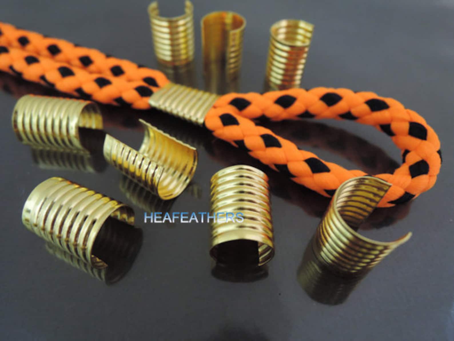 Gold Metal Crimp - 6pcs Finding Gold Plated Very Large Adjustable Crimp ...