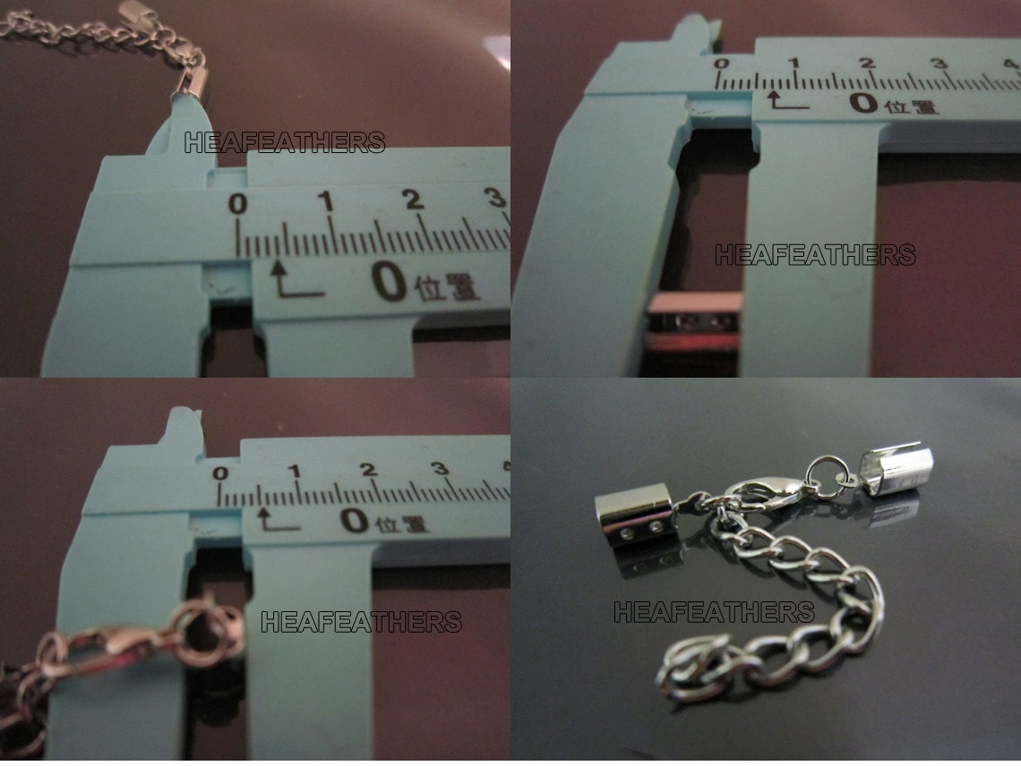 Silver End Cap Crimp 4mm 4 Sets Finding Silver Plated Cotton - Etsy