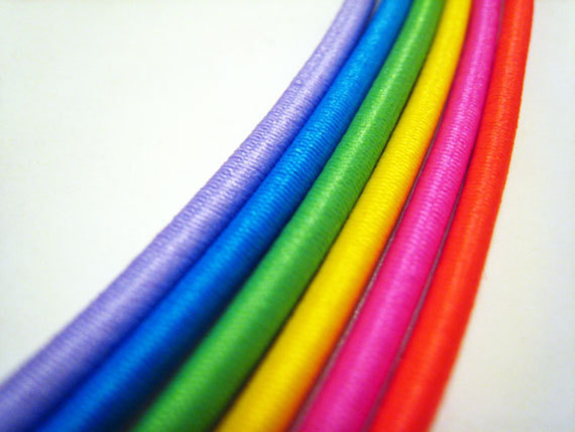 6 Yards of Rainbow Colorful Red Orange Yellow Green Blue Purple Round ...