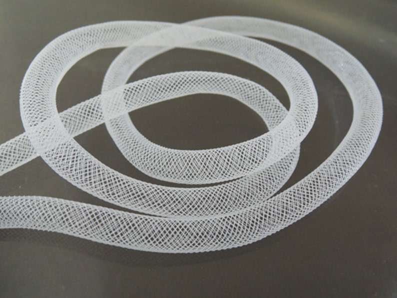 2 Yards of White Horsehair ( Crin ) Tube Crinoline for Hair Accessories ...