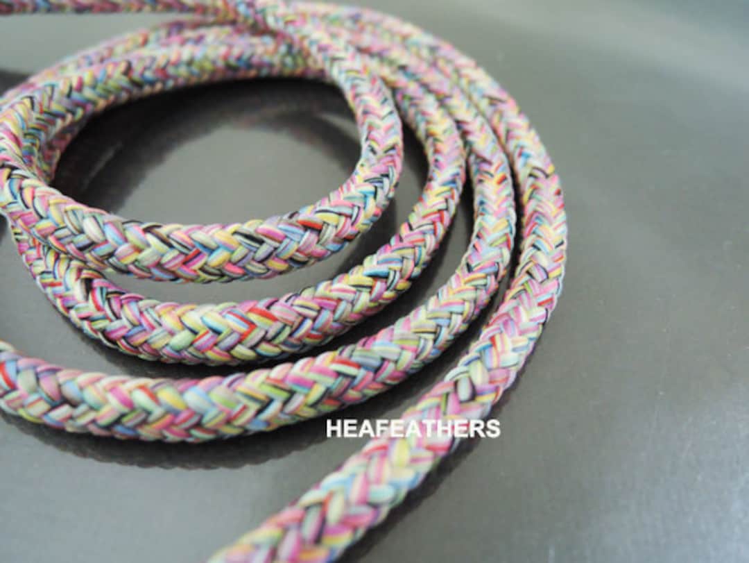 1 Yard of 5mm Yarn Striped String Round Braided Trim Rope Cord - Etsy