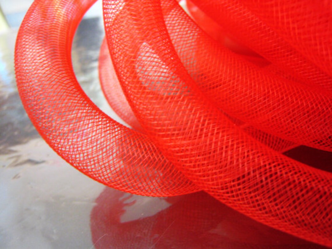 1 Yards of Red Horsehair ( Cringe ) Tube Crinoline for Hair Accessories ...