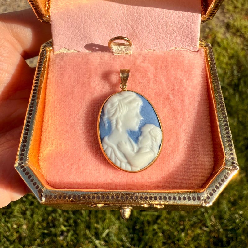 Vintage 10k Cameo Pendant - Etsy