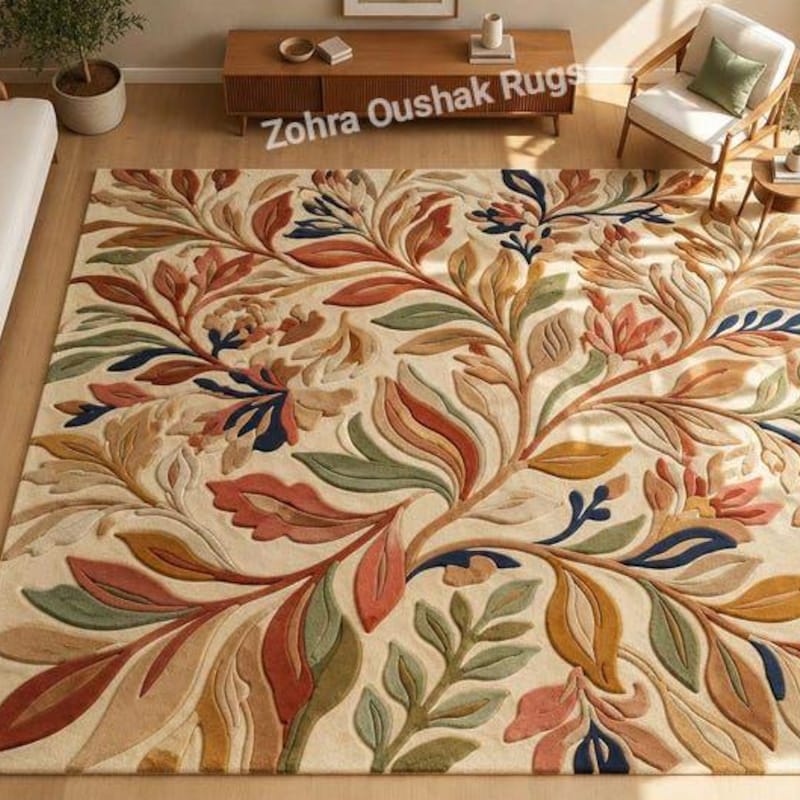 Cream Oriental Rug 9x12 - Etsy