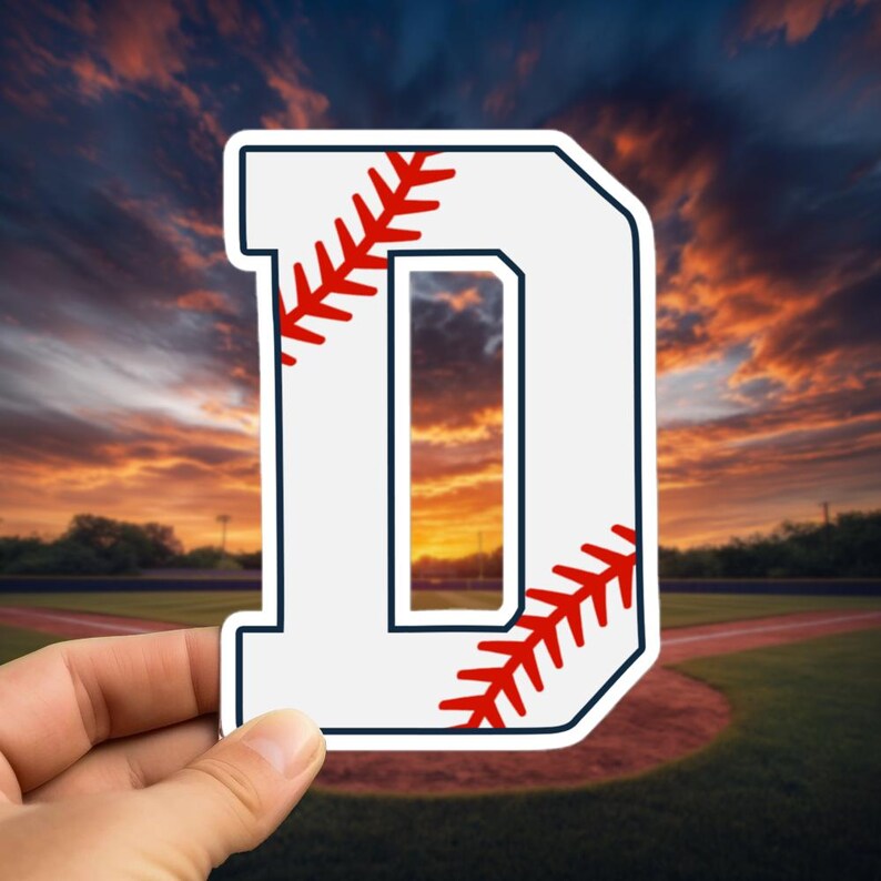 Baseball Letter D Vinyl Sticker Initial Decal Sports Jersey Style - Etsy