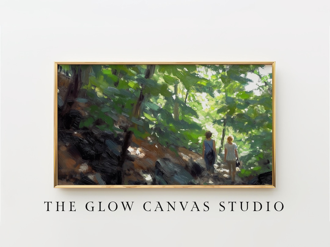 Serene Nature Path Frame TV Art With Sunlit Forest Scene (digital ...