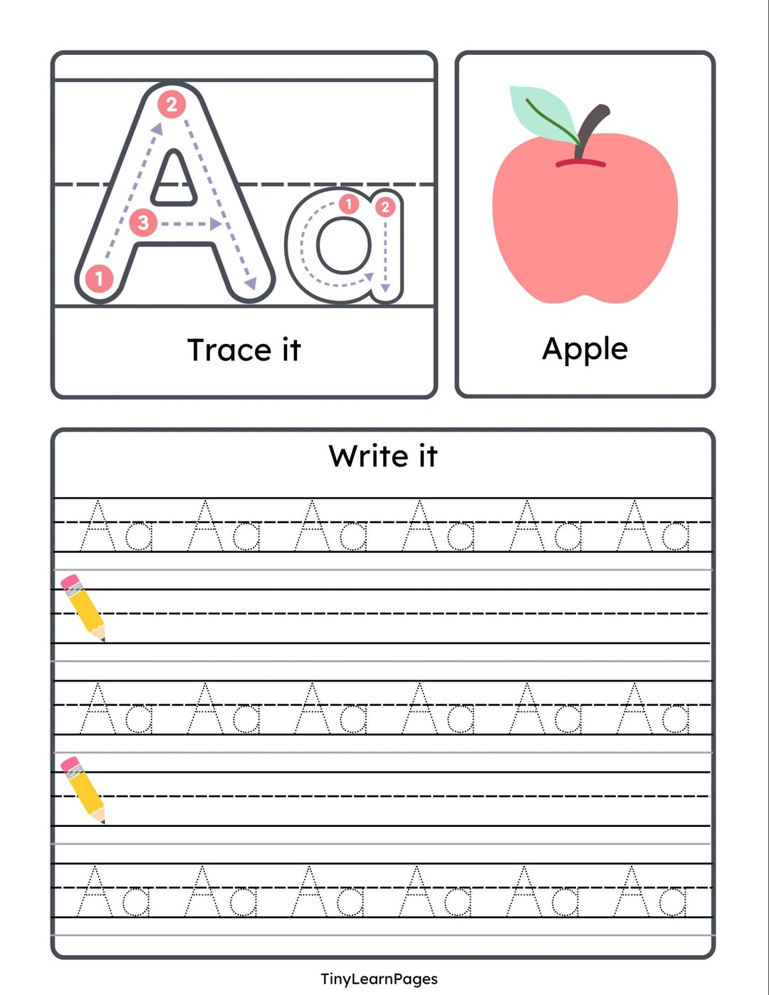 Alphabet Tracing Worksheets A-Z Printable Preschool Letter Practice 27 ...