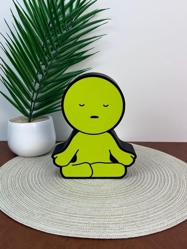 Smiski Desk Light Box | Meditation Smiski Lamp, Cute Kawaii Smiski Desk ...