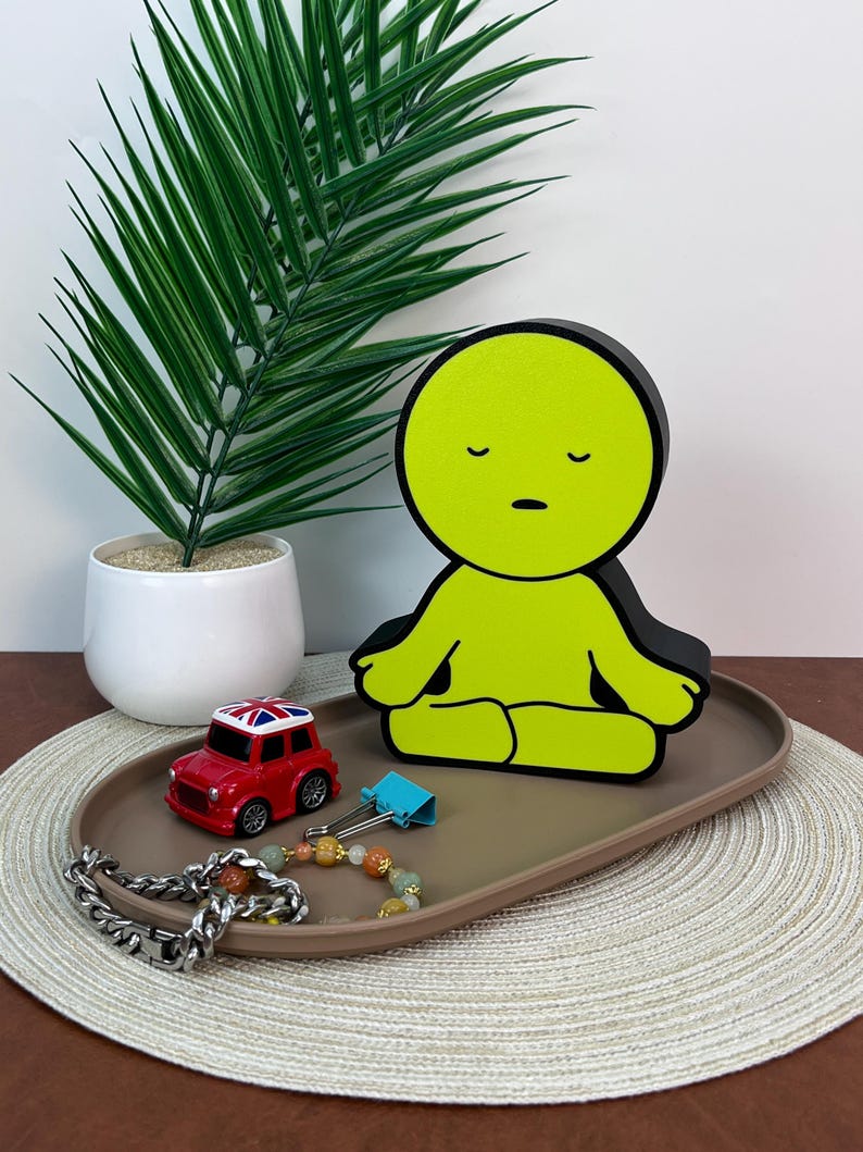 Smiski Desk Light Box | Meditation Smiski Lamp, Cute Kawaii Smiski Desk ...