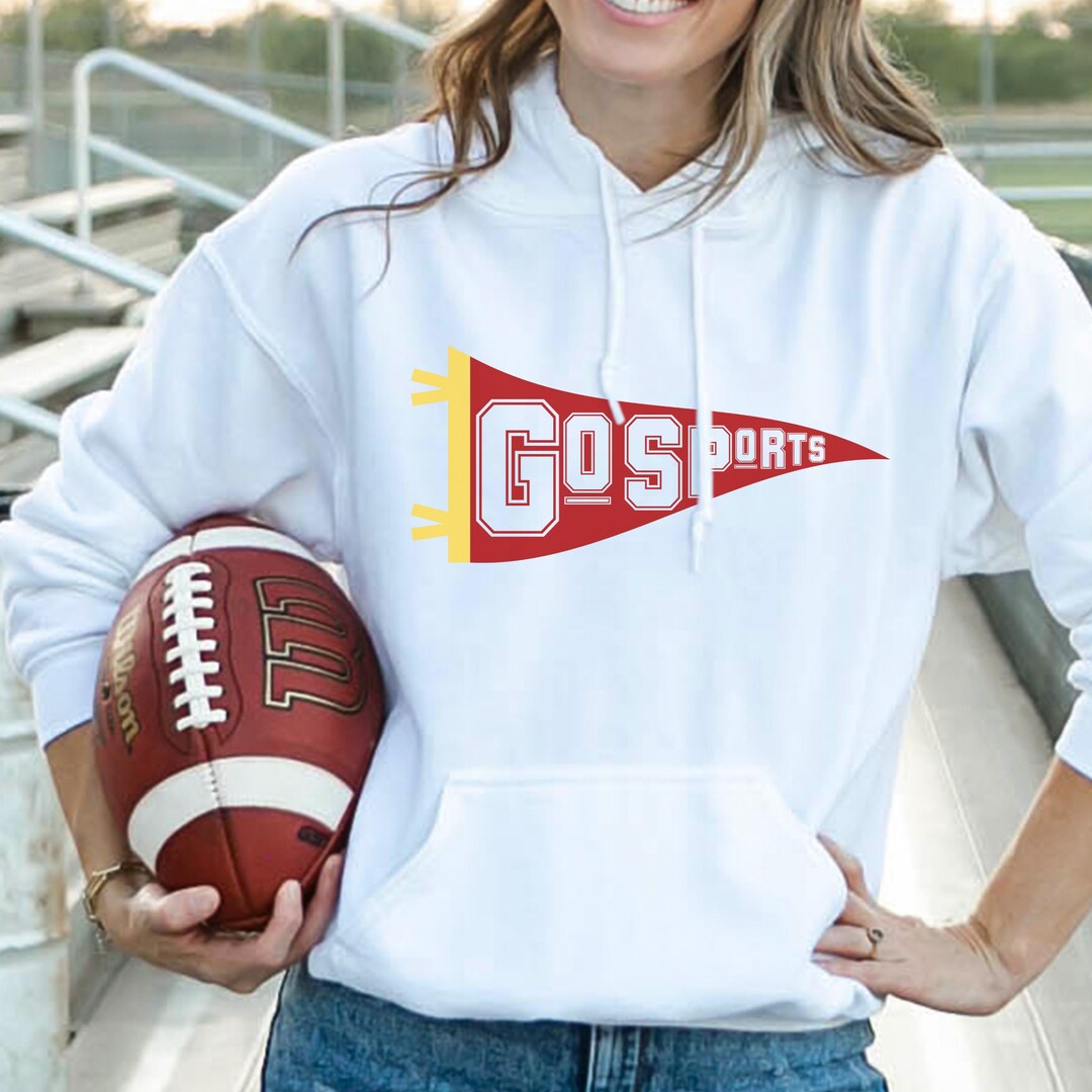 GO SPORTS Pennant Funny Anti-sports Hoodie for Tailgates Football Game ...