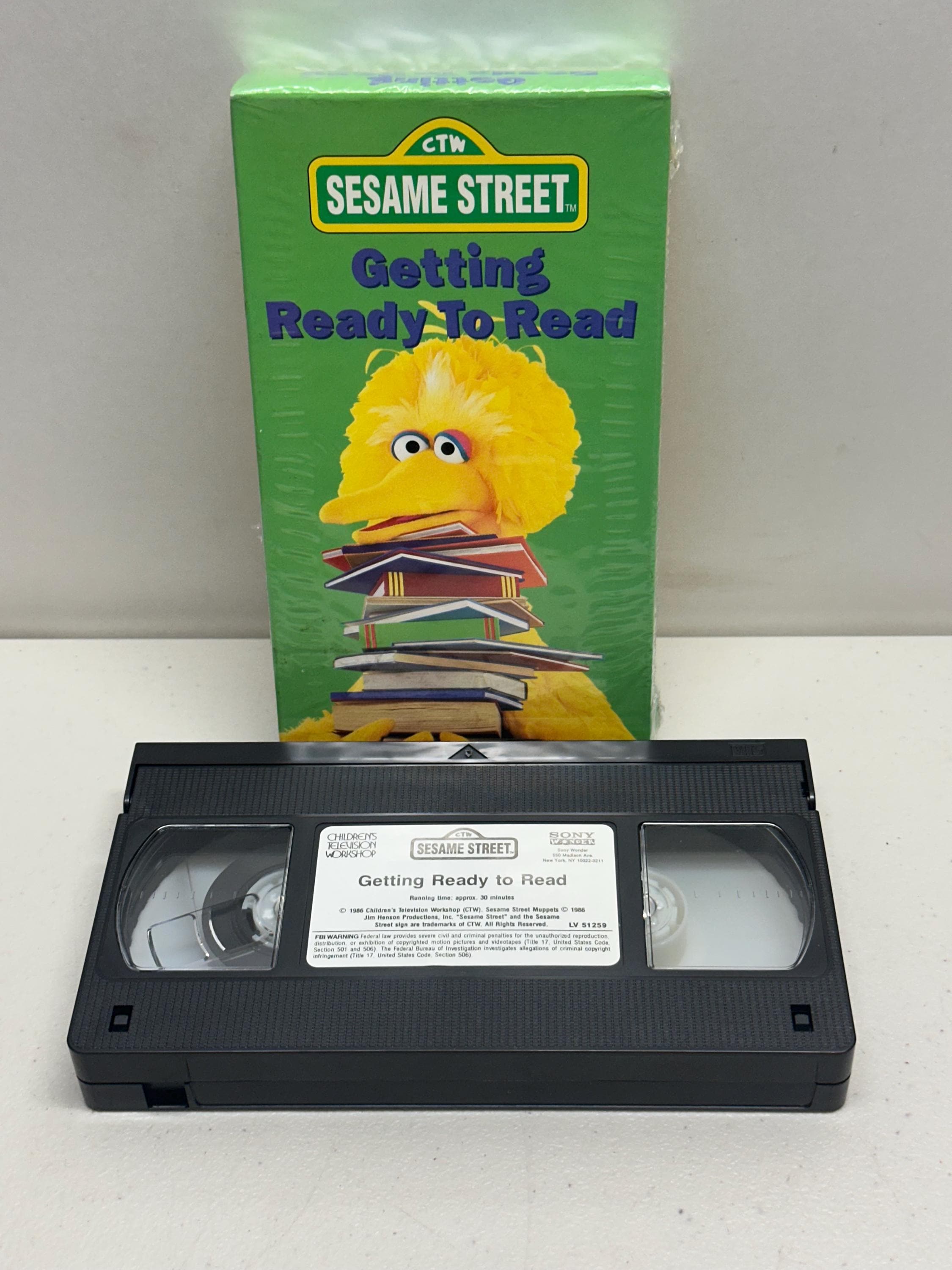 Sesame Street Getting Ready to Read Vhs Tape - Vintage 1986 Ctw Pbs ...
