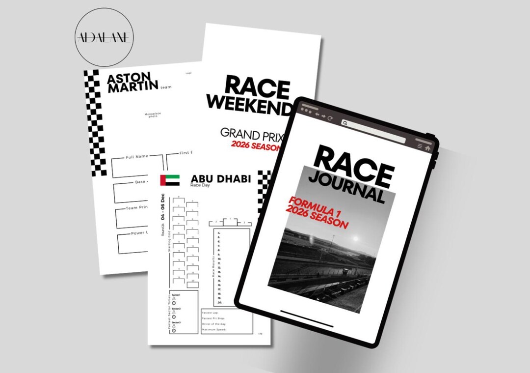 F1 2026 DIARY - RACING EDITION - Etsy