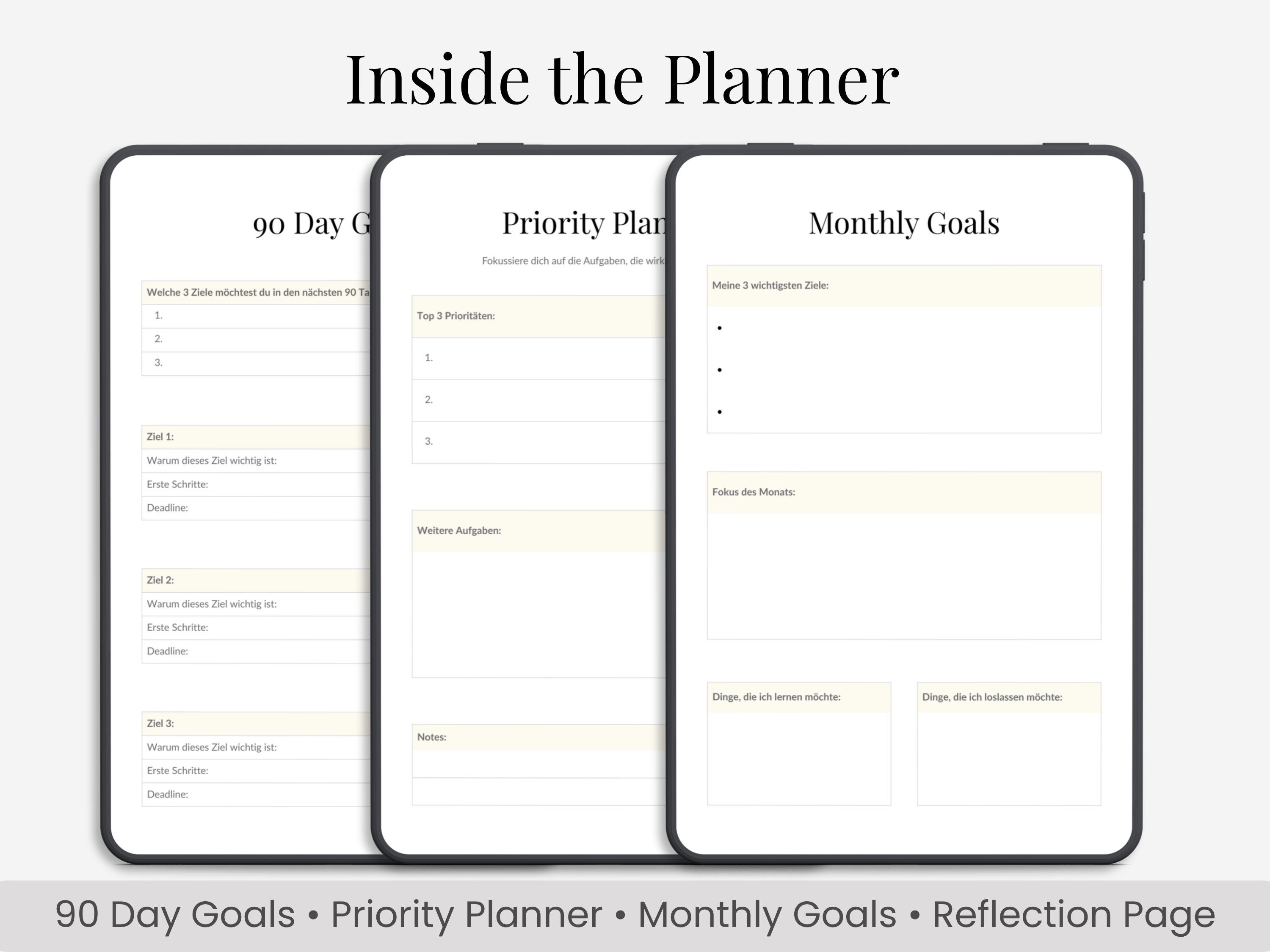 90 Day Reset Planner Printable | Habit Tracker, Goal Setting & Self ...