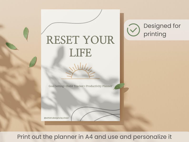 Life Reset Planner PDF | 90 Day Transformation Planner, Goals & Habits ...
