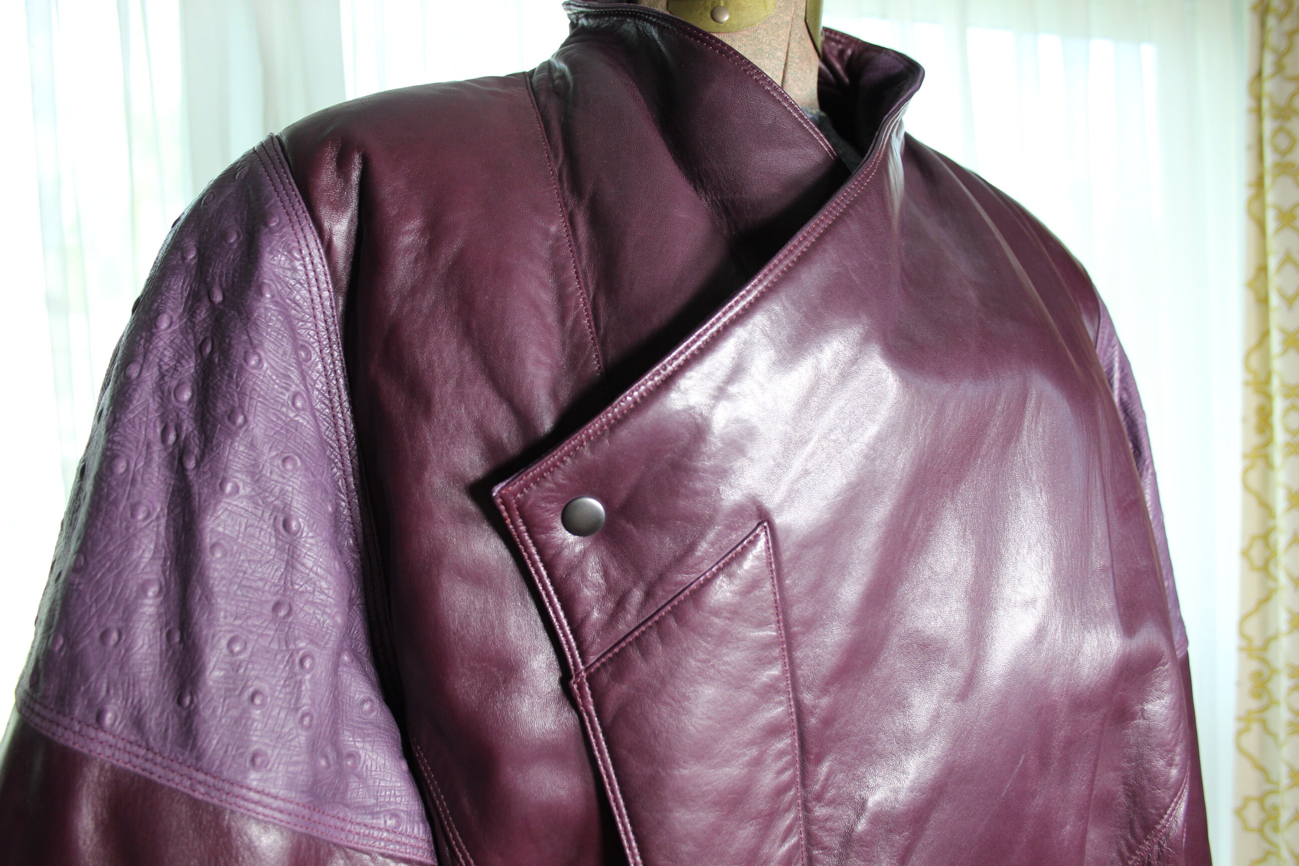80s Marc Buchanan PELLE PELLE Rare PURPLE Aubergine Leather 80s Marc Buchanan PELLE PELLE Rare PURPLE Aubergine Leather
