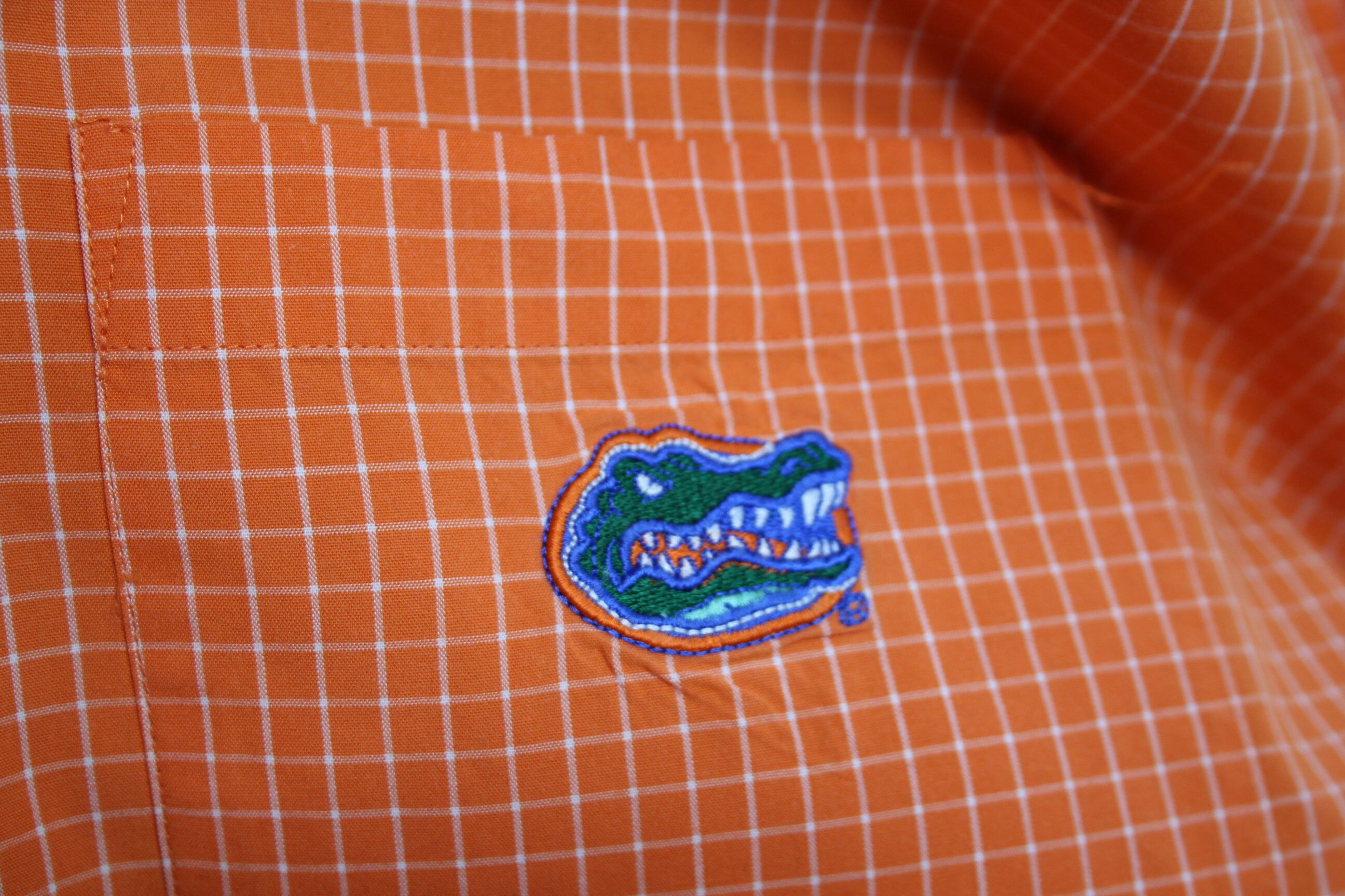 Florida Gators 90s Mens XXL Football University L/S Orange Check Preppy ...