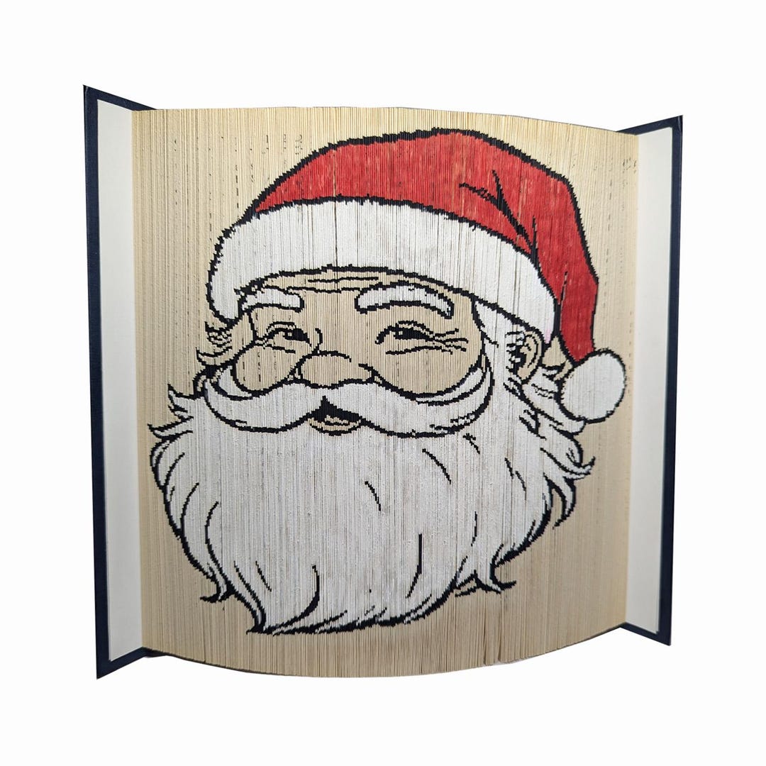Santa Cut and Fold Book Folding Pattern (499/549/599 Pages) Digital ...