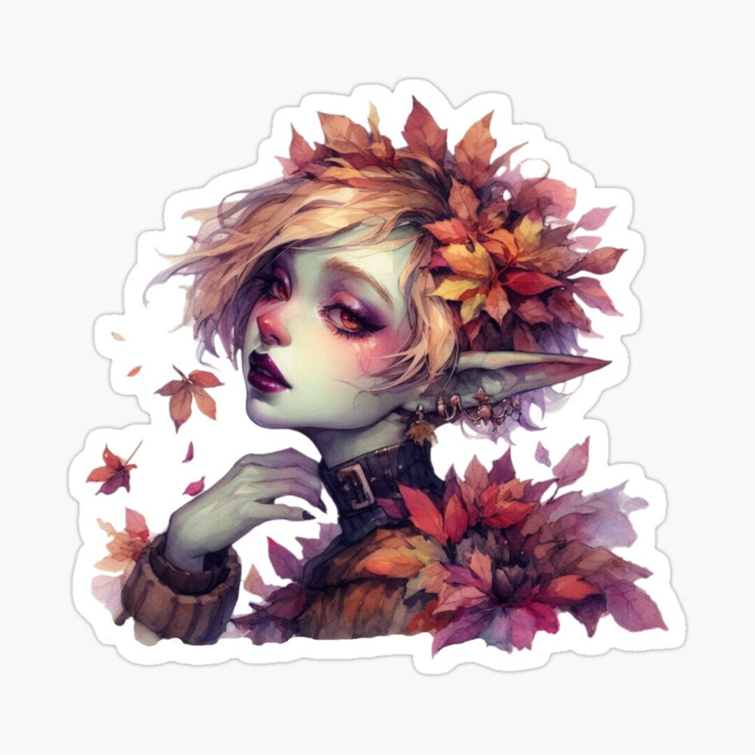 Fall Elf Sticker - Etsy