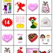 Printable Valentine Bingo - 50 Boards (4 X 4, 3 X 3. 1 X 4 Boards ...