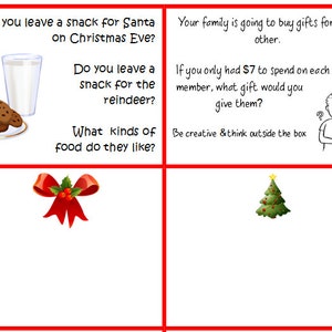 Printable Christmas Lunchbox & Conversation Cards 72 Pieces | Etsy