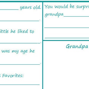 All About Grandpa - A Children's Interview - Printable - INSTANT ...