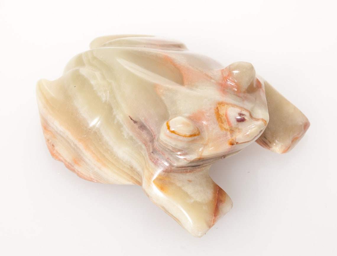 CUTE Carved Stone Frog | Etsy