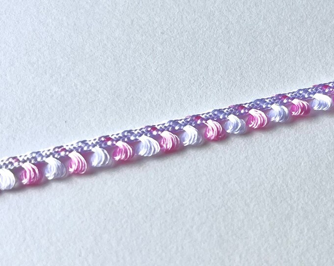 5 Yards Pink Loop Trim, Loop Trim, Braided Trim, Button Looping Trim ...