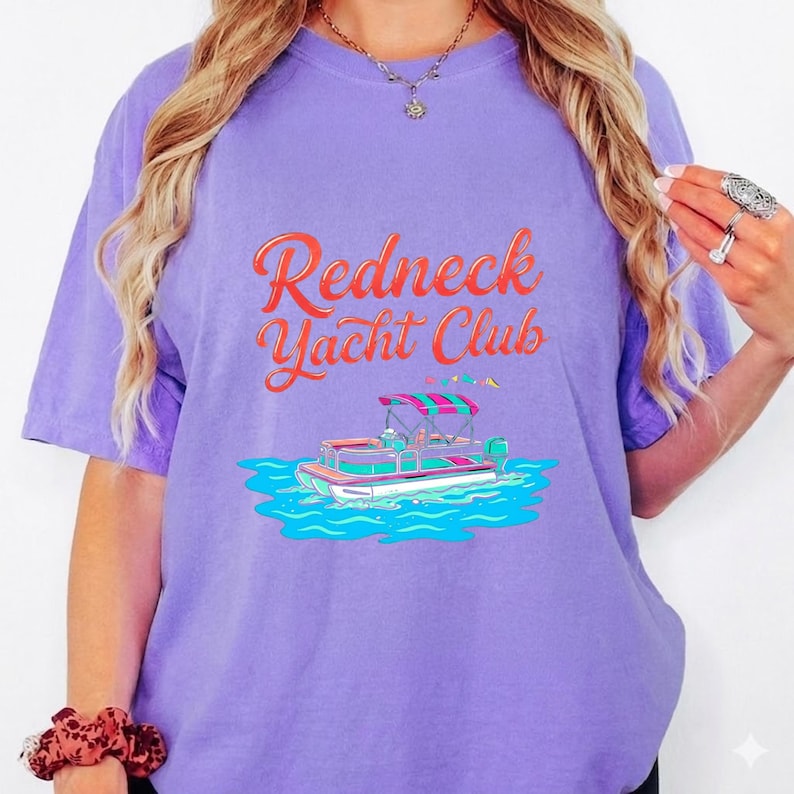 Redneck Yacht Club Pontoon Boat PNG, Retro Summer Lake Day Graphic ...