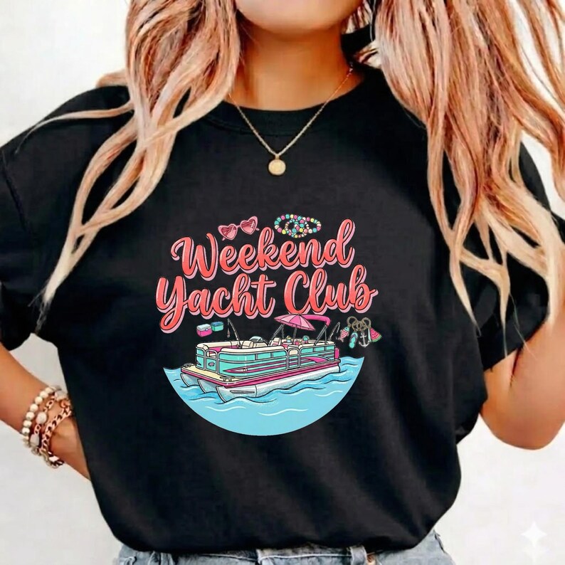 Redneck Yacht Club Pontoon Boat PNG, Retro Summer Lake Day Graphic ...