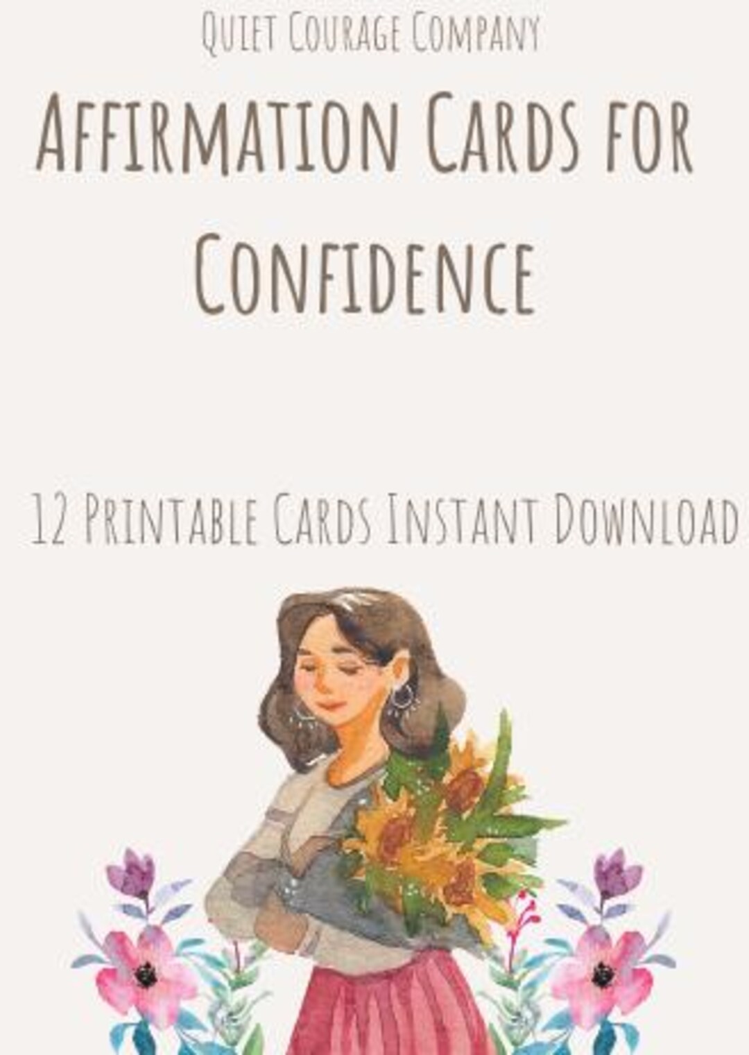 Printable Affirmation Cards for Confidence | 12 Confidence Affirmations ...