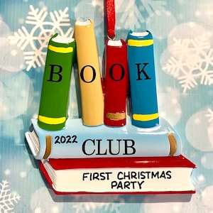 Personalized Book Club Christmas Ornament - Etsy